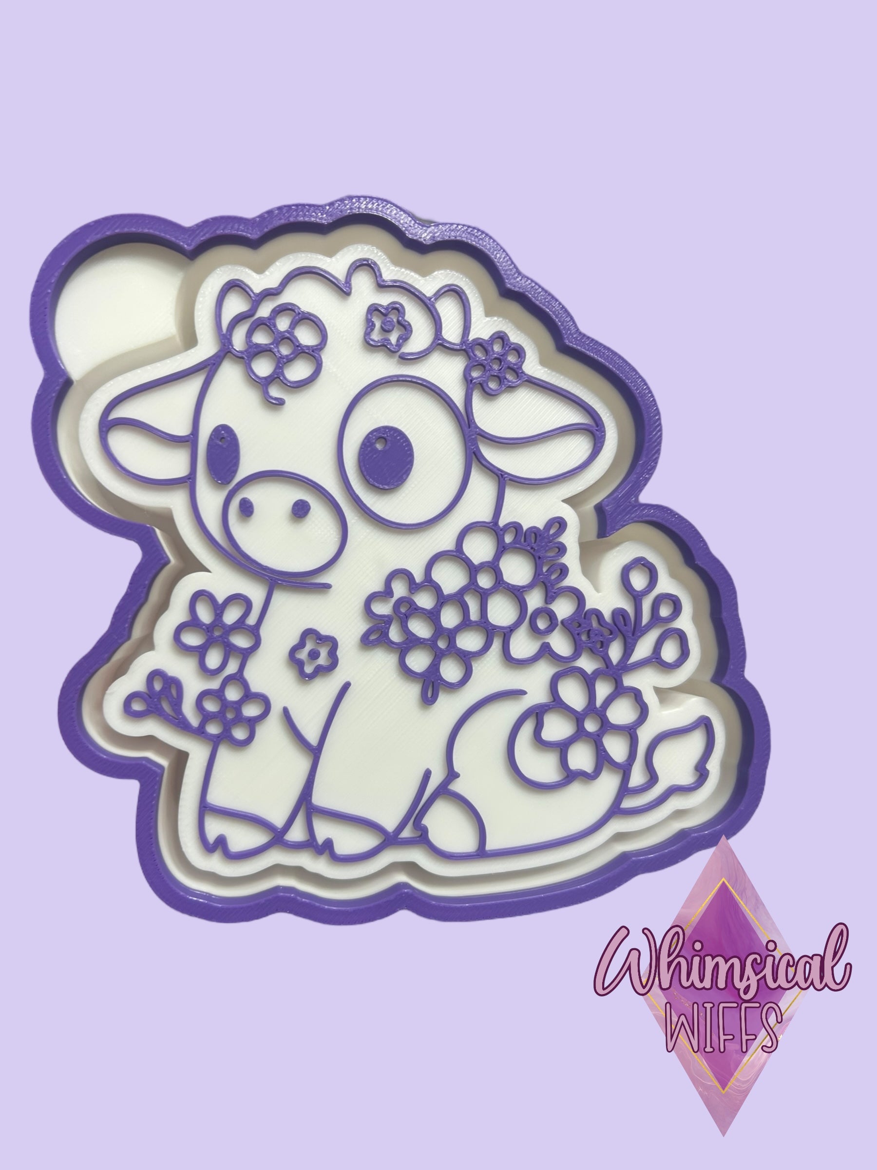 Floral Cow Mold – Whimsical Wiffs Freshie Molds & More