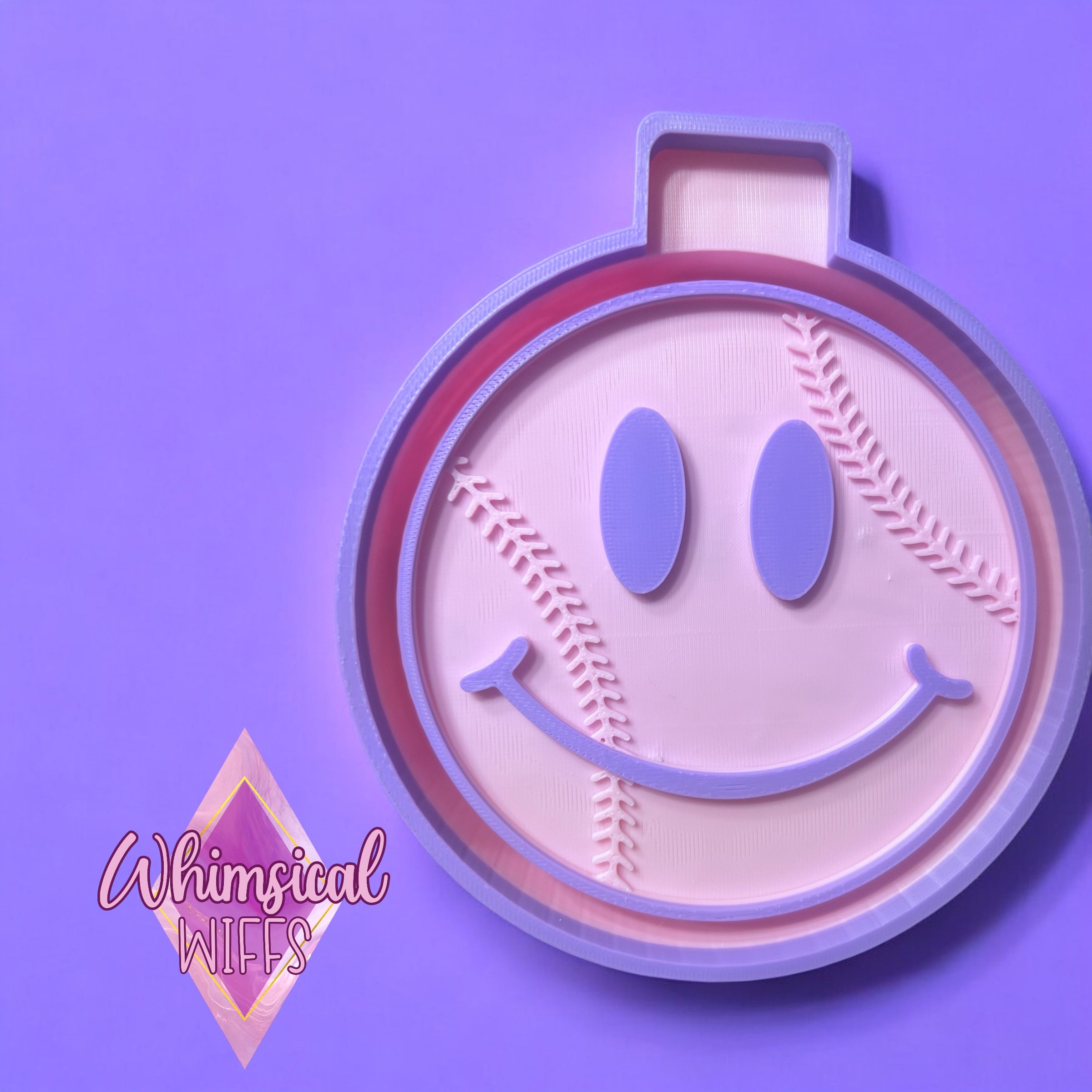 Baseball/softball smiley – Whimsical Wiffs Freshie Molds & More