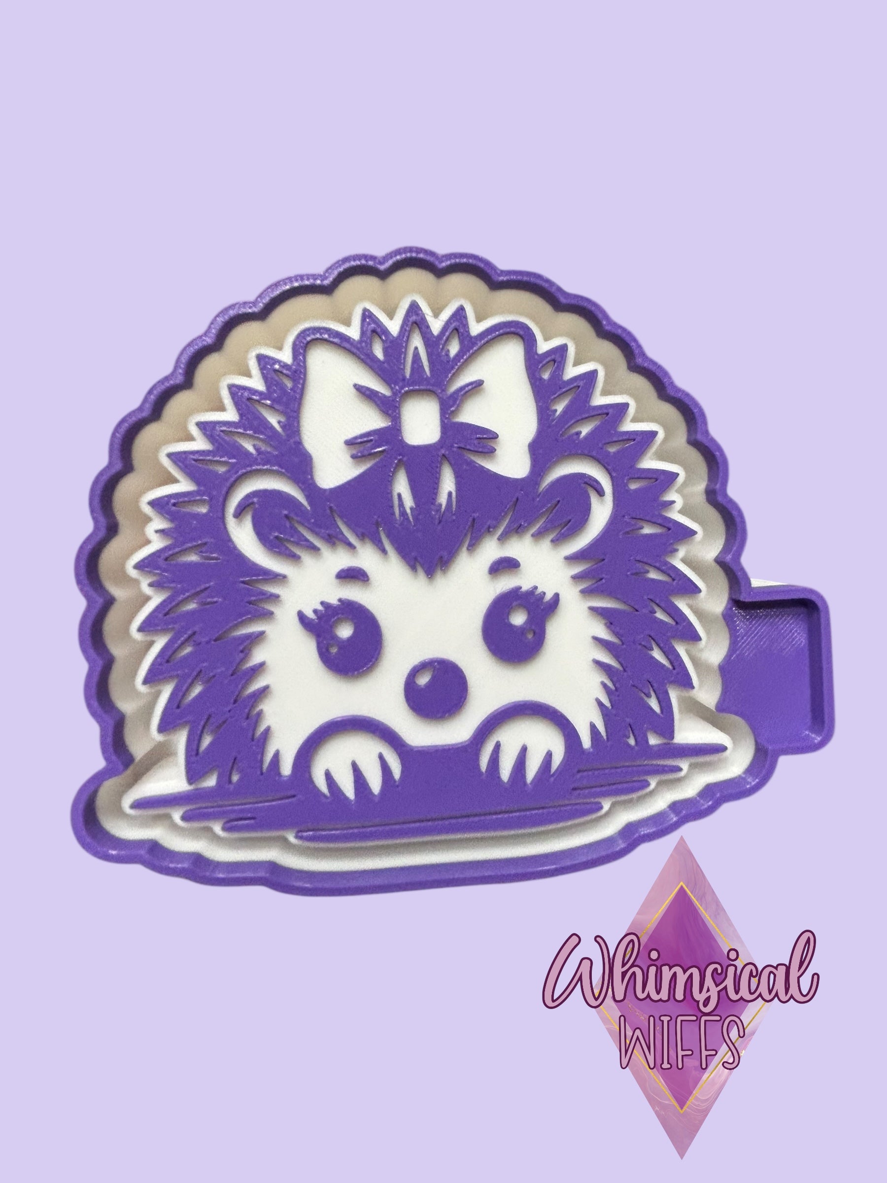 Hedgehog With bow Mold – Whimsical Wiffs Freshie Molds & More