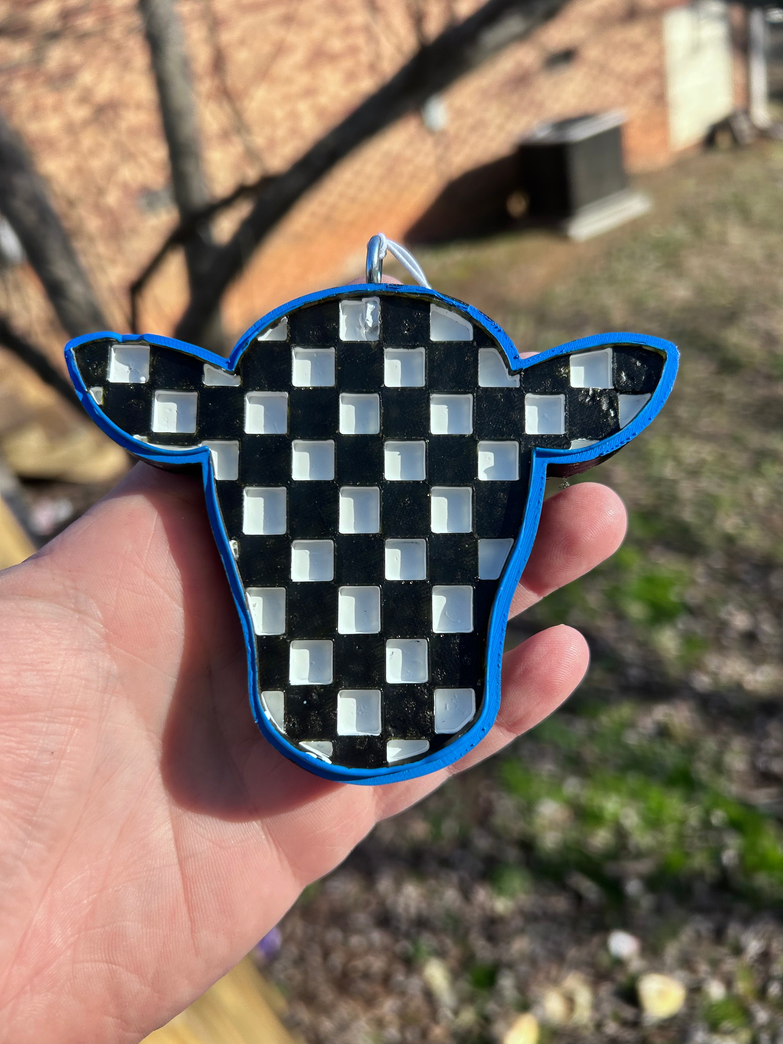 Checkered Cow Freshie – Whimsical Wiffs Freshie Molds & More