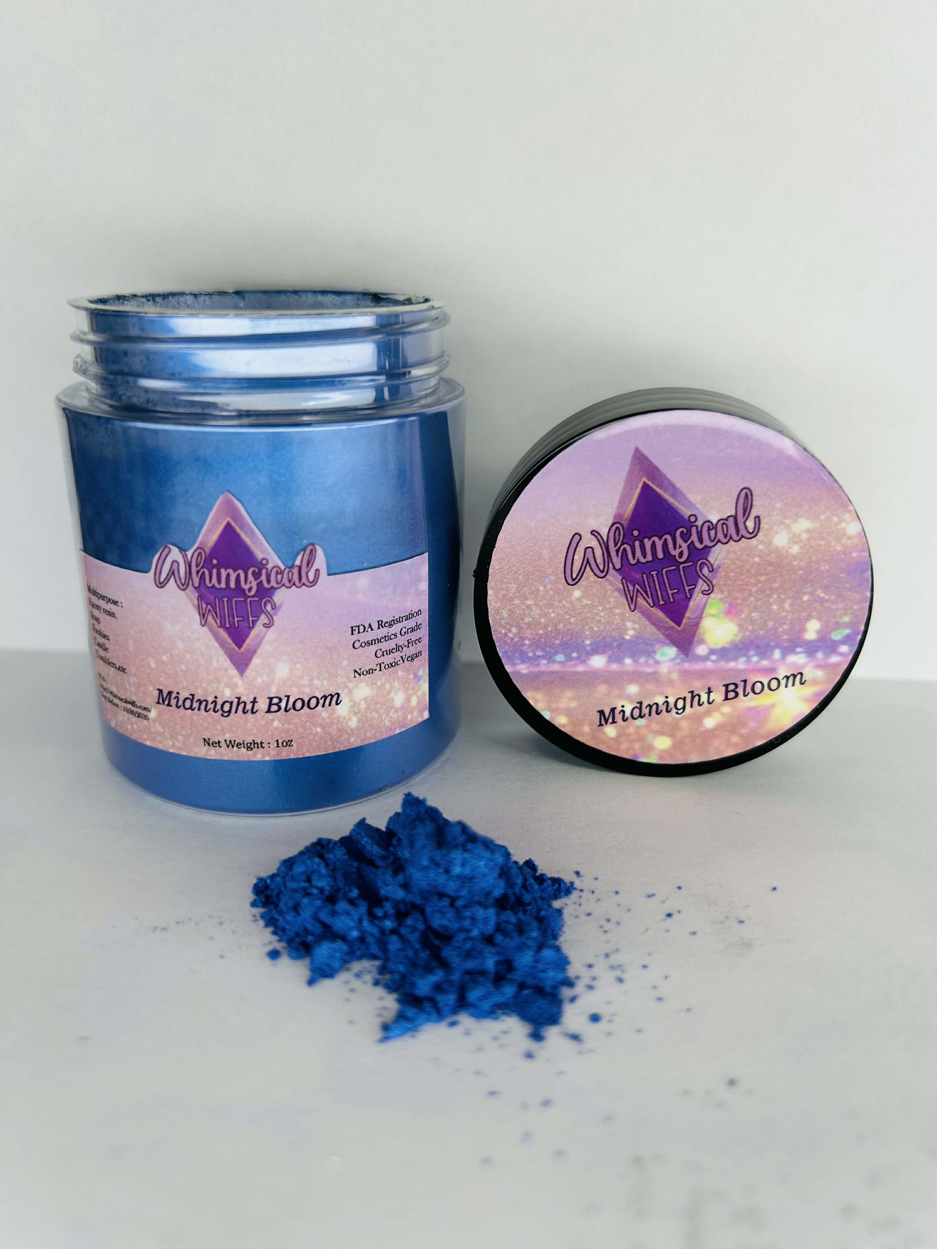 Midnight Bloom Mica Powder – Whimsical Wiffs Freshie Molds & More
